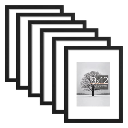 Sixtrees Ethan Black M2 24x24 in. Wooden Wall Picture Frame - Walmart.com