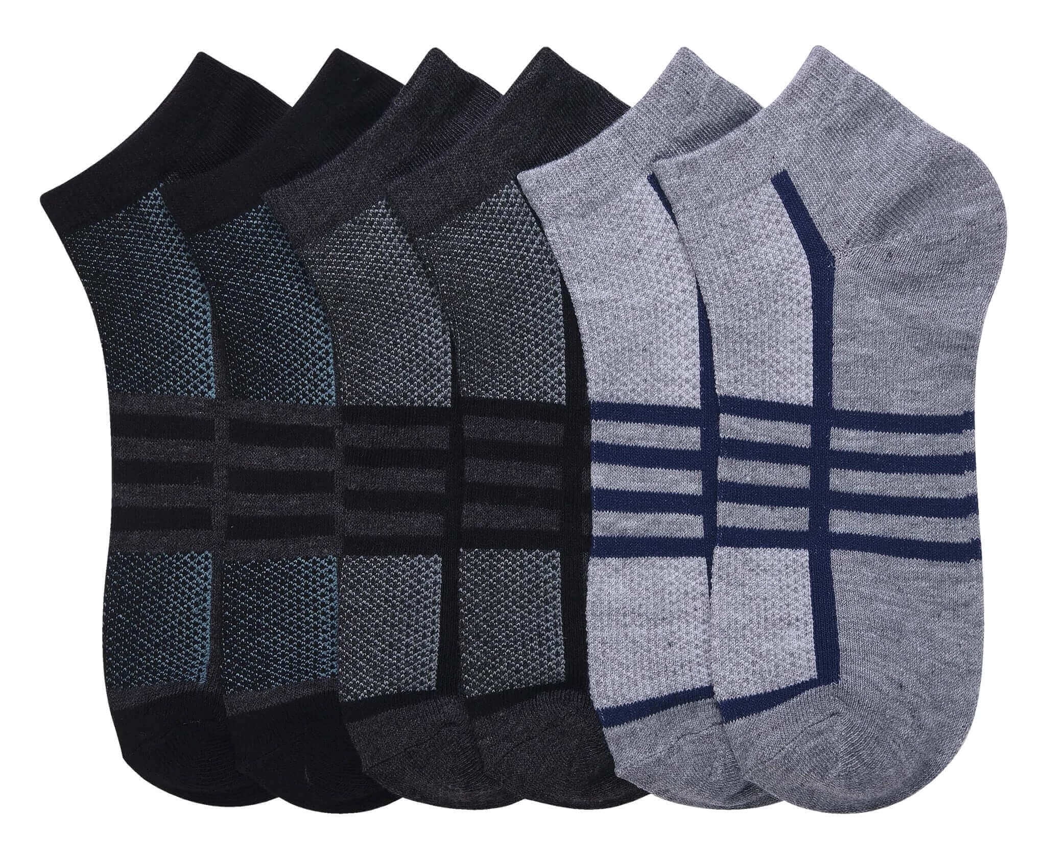 6-PACK Toddler Boy's Comfort Low Cut Socks, Spandex Socks, Stripes ...