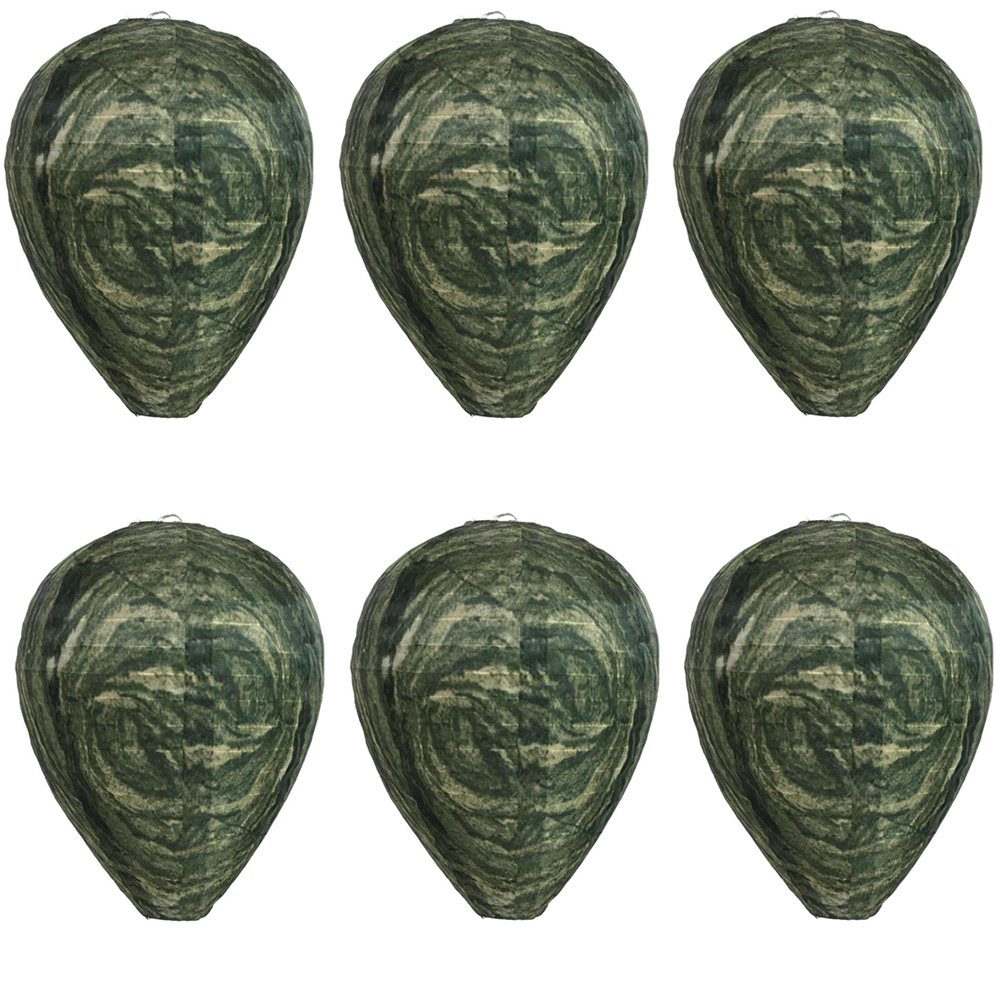 6 PACK Waterproof Fake Wasp Decoys Hanging Hornet Deterrents Wasp Nest ...
