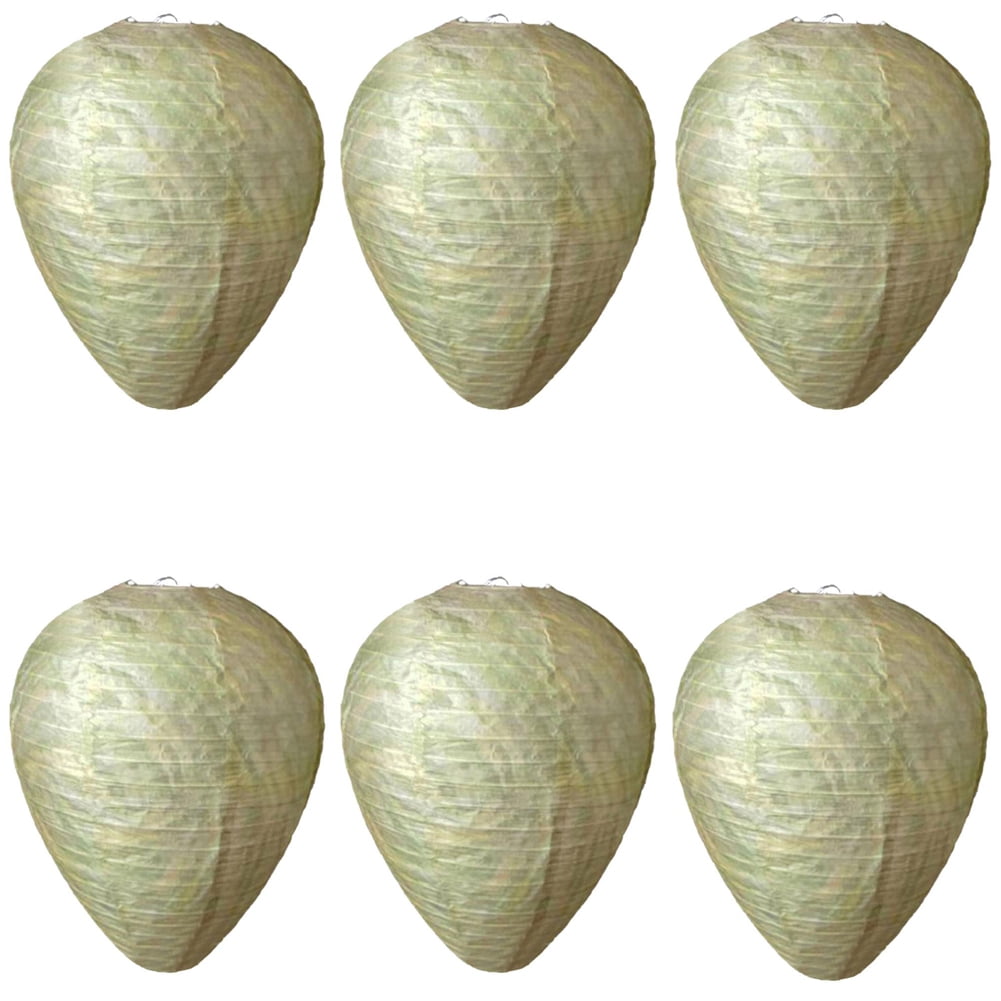 6 PACK Waterproof Fake Wasp Decoys Hanging Hornet Deterrents Wasp Nest ...