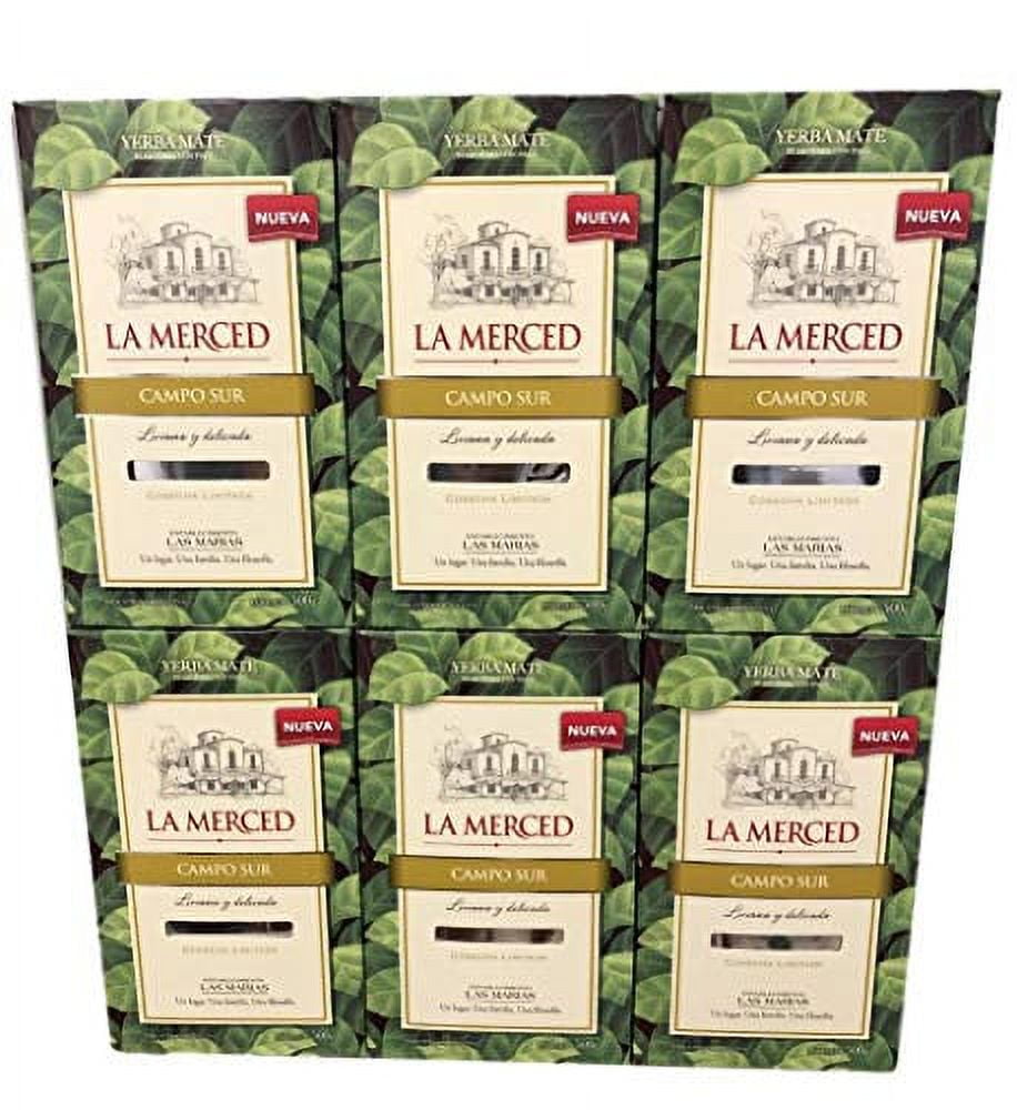(6 PACK) Yerba Mate La Merced "Campo Sur" 1.1Lb. 500gr. each. W/stems ...