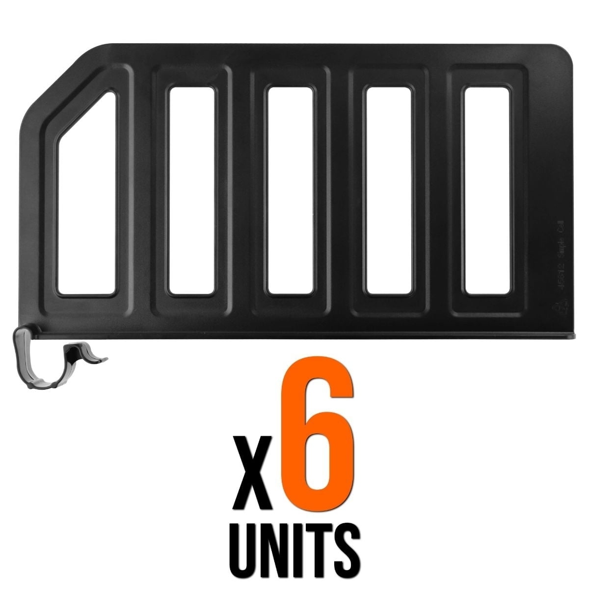 6 PACK of Clip-On (12 x 6 inch) Bookshelf and Retail Separator Product ...