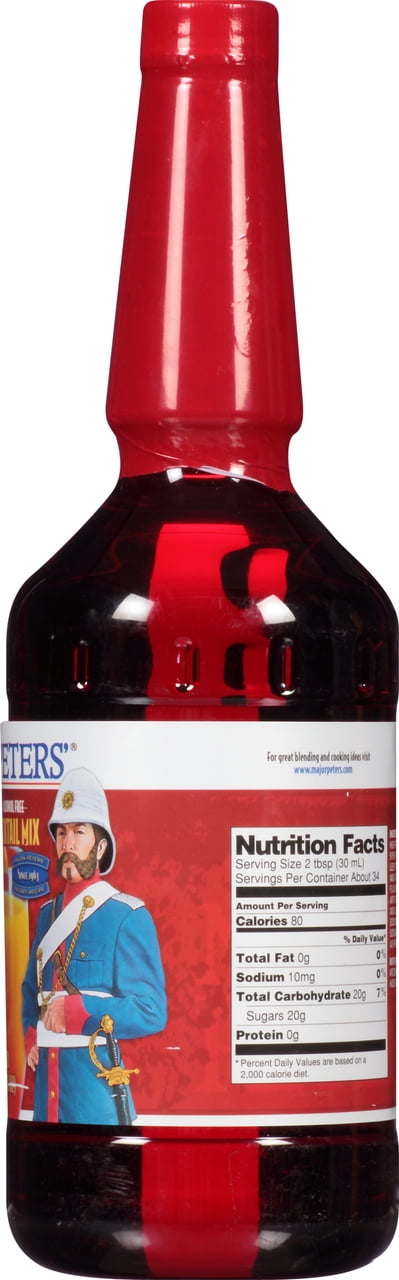 6 PACKS : Major Peters Sweetened Lime Juice, 33.8 Oz - Walmart.com