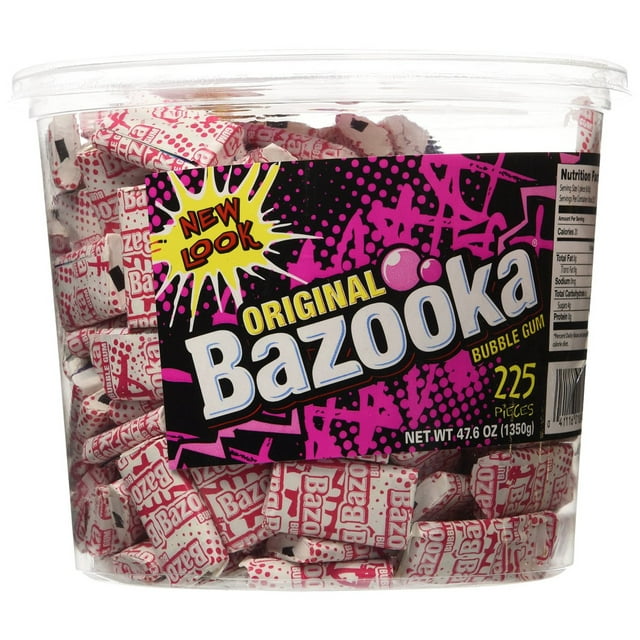 6 PACKS : Original Bazooka Bubble Gum, 225 Piece Tub, 47.6 oz - Walmart.com