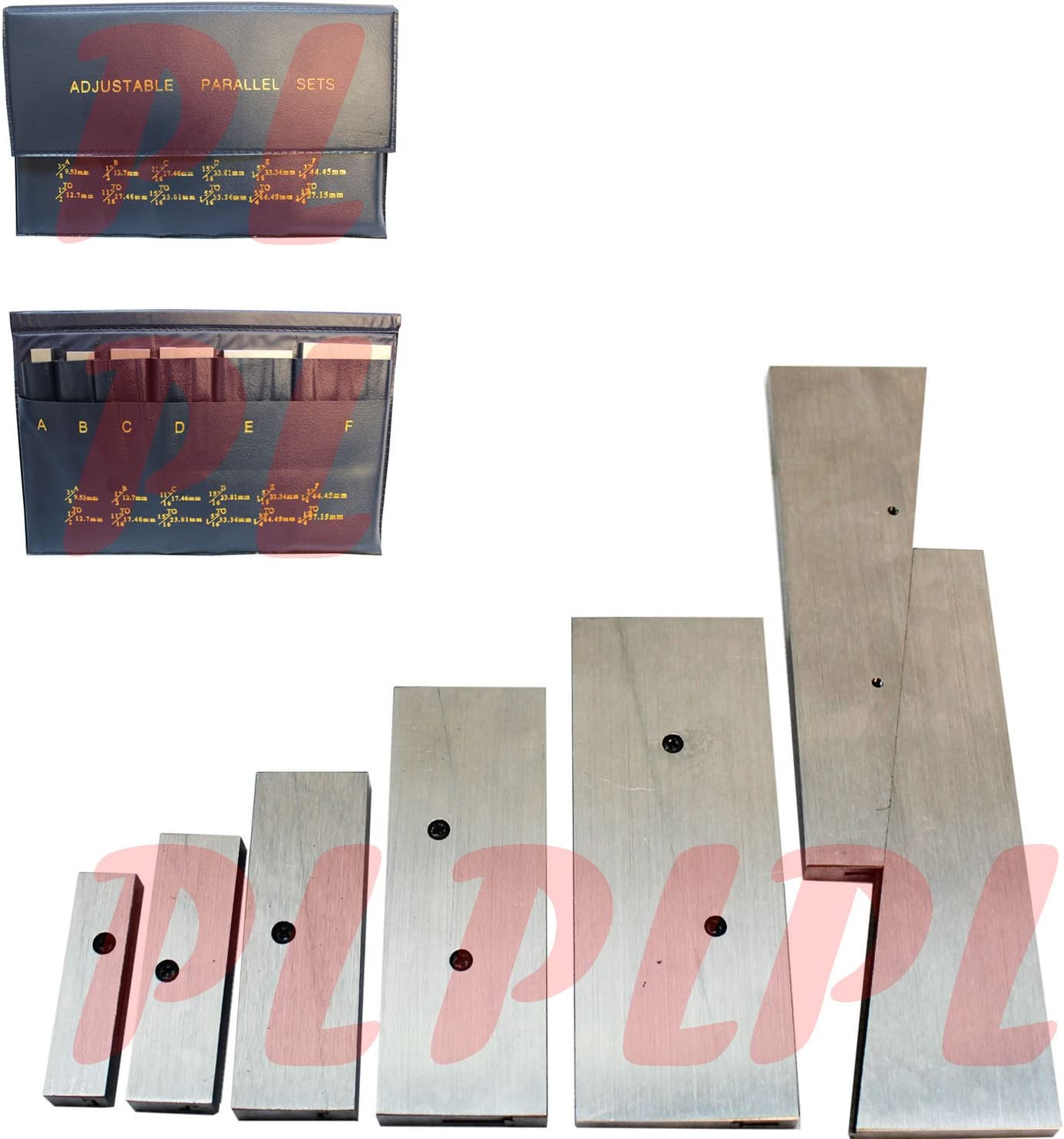 6 PC 3/8" - 2-1/4" Adjustable Parallel Set Precision Parallel ...
