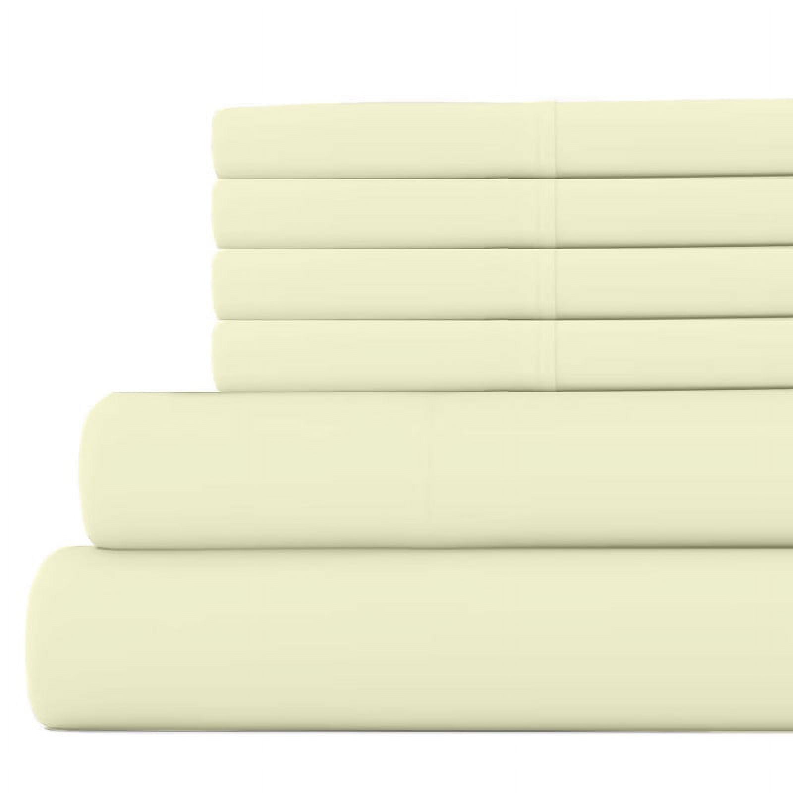 6-PC King Size Ivory Color Giza 1000-Thread-Count Cotton Sheet Set - 18 ...
