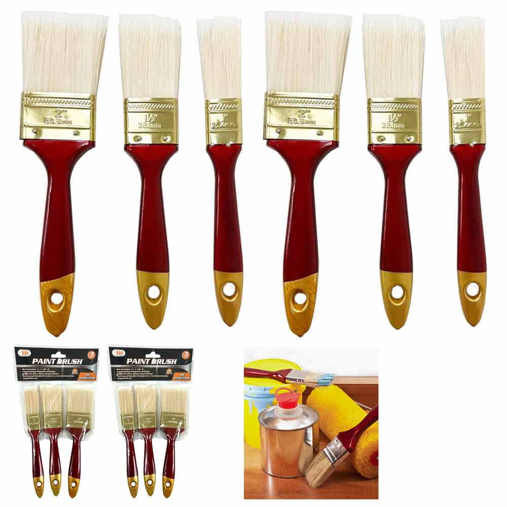 6 PC Paint Brush Set Multi Purpose Painting Brushes Home Decor Wall 1 ...