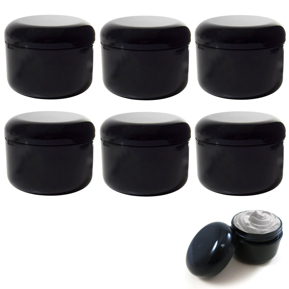 6 PC Plastic Jars Cosmetic Sample Container High Quality Pot Cream Jar ...