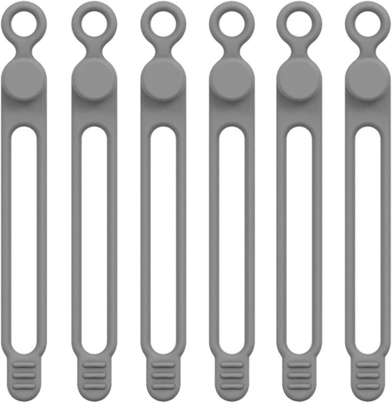 6 PCÇS reusable cable ties silicone elastic cable organiser straps for ...