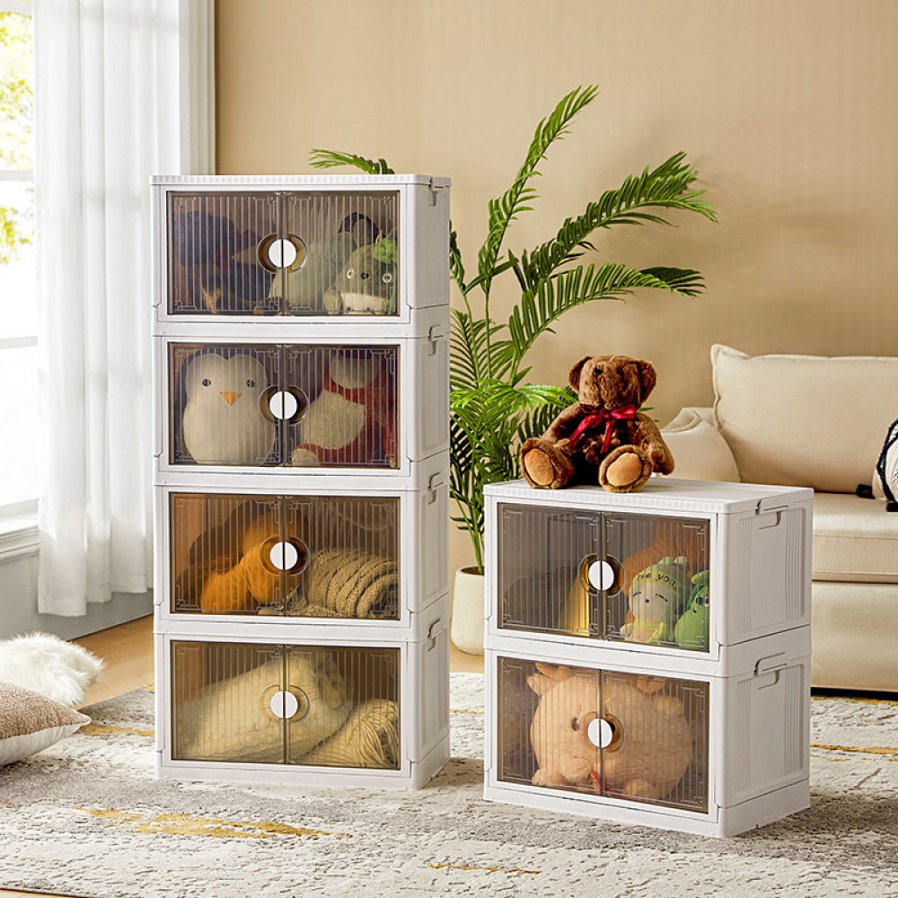 6 PC Stackable Storage Box with Wheels,Tina's Home 95 Gallon Organizer ...