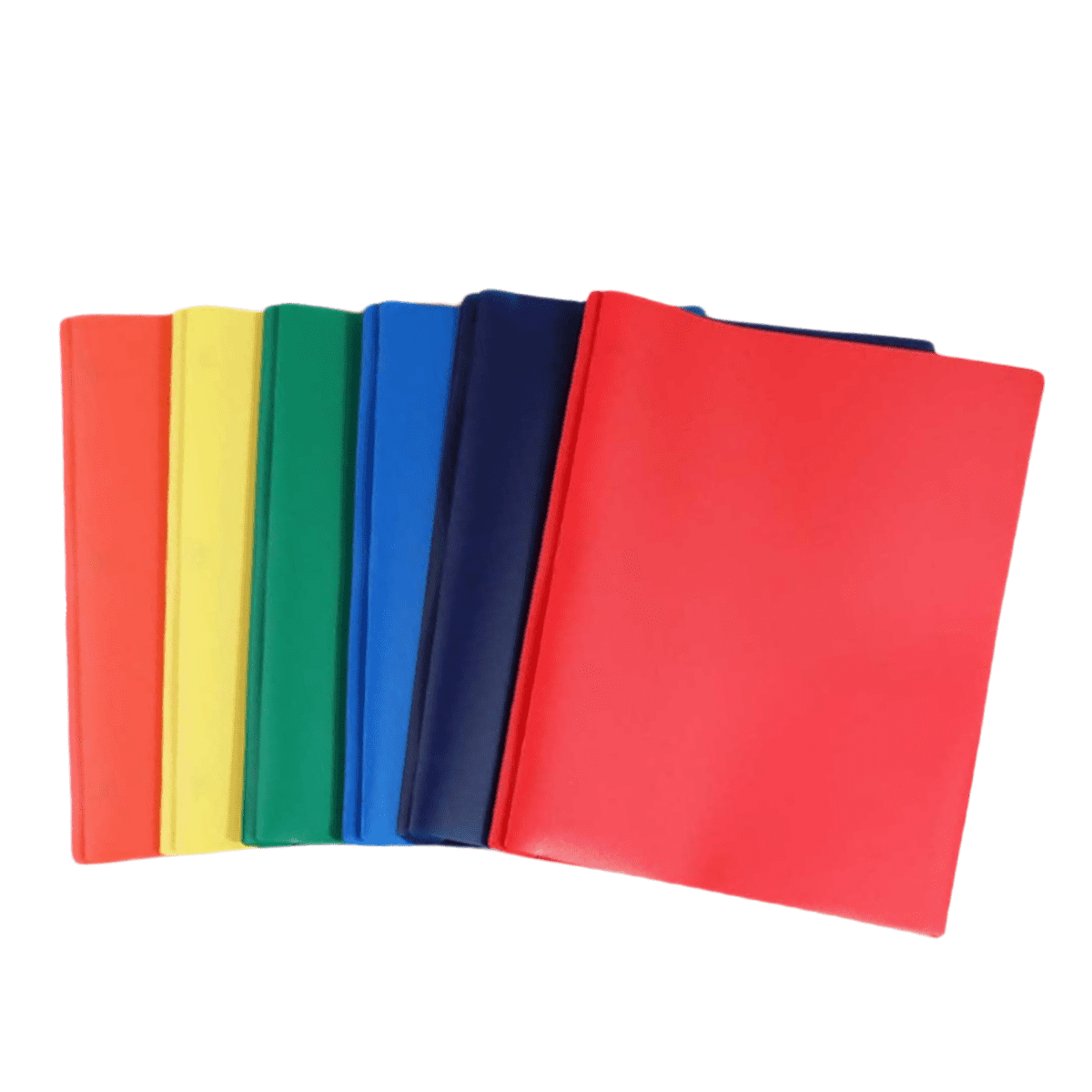 6 PC Two-Pocket Folders with 3-Prong Fasteners, Assorted Colors ...
