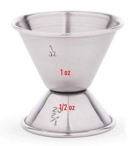 AME D'ESSENCE (6-PCS-1/2 & 1 Ounce) Jiggers Double Sided Stainless ...