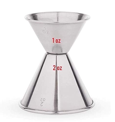AME D'ESSENCE (6-PCS-1 & 2 Ounce) Jiggers Double Sided Stainless Steel ...