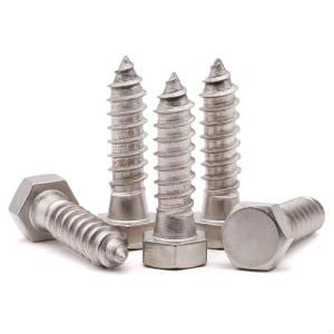 (6 PCS) 1/2 x 1-1/2" Stainless Steel Hex Lag Screws Bolts, 304 ...