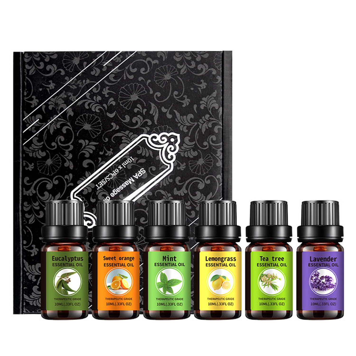 6 PCS 10 ML Essential Oils Set, Natural Essential Oils for Diffusers ...