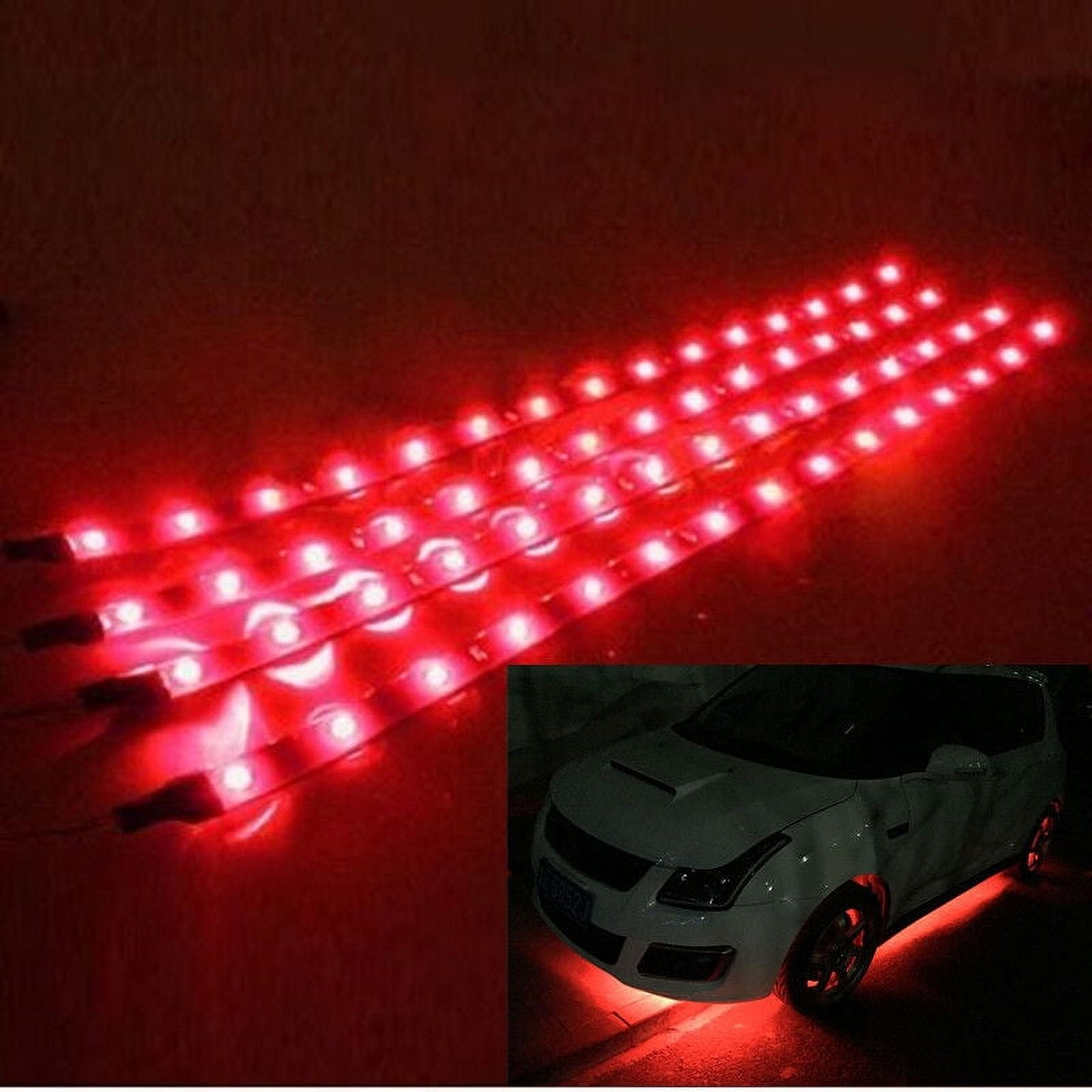 6 PCS 12V 12" 1FT 15SMD Flexible LED Strip Light Waterproof For Car ...