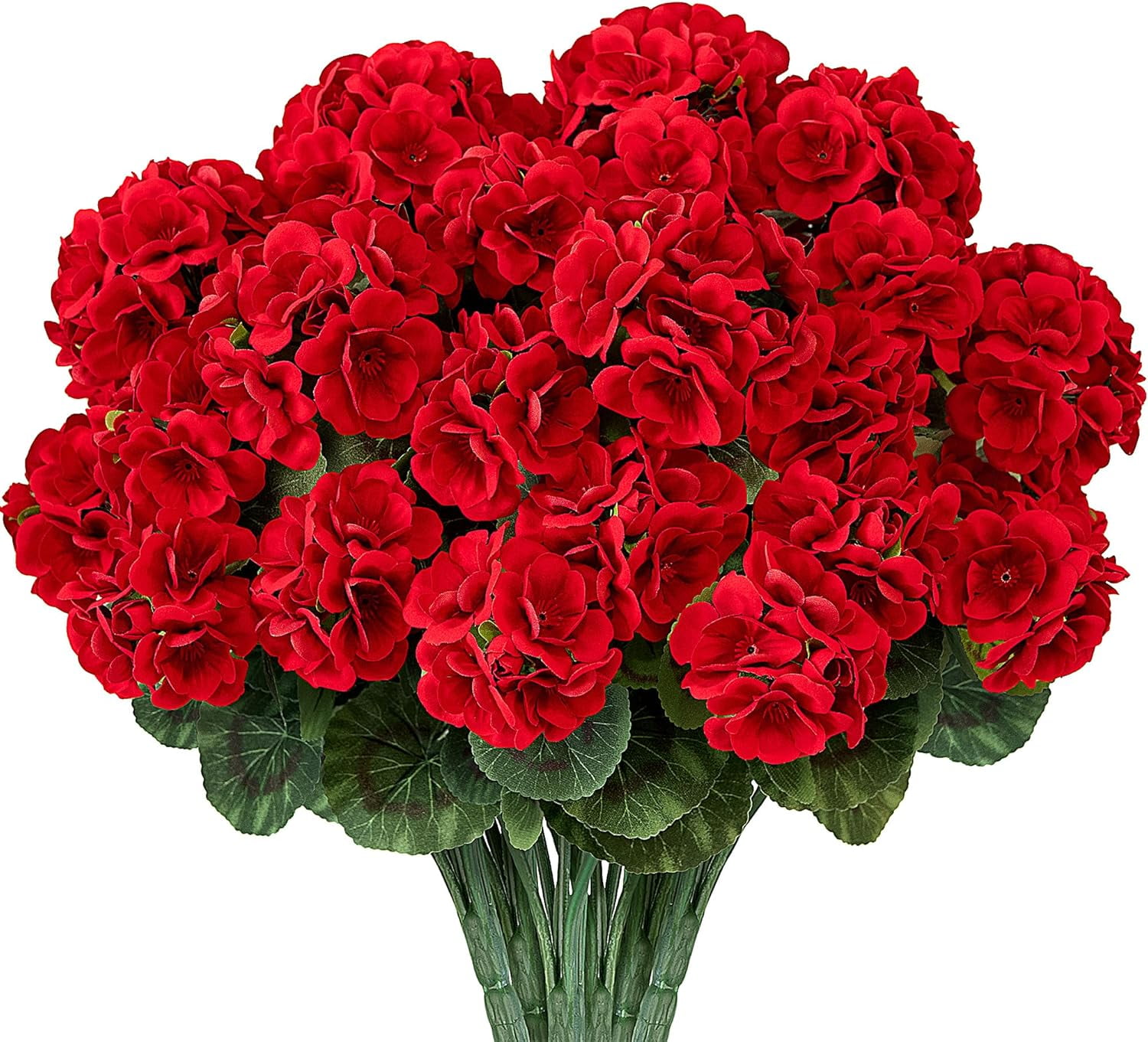 6 PCS 14" Artificial Geranium Flowers for Outdoors, Realistic ...