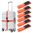 AROGEAR 6 Pack Orange Nylon Luggage Straps, 2.5 x 150cm, with Quick ...