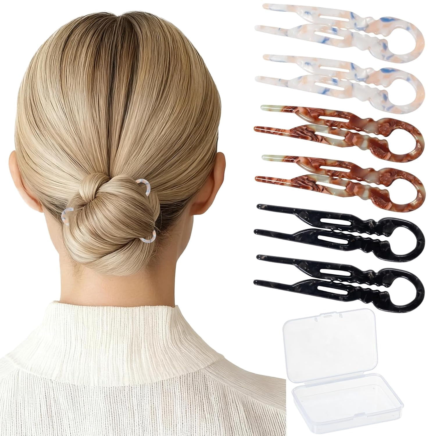 6 PCS 2.83'' Small French Hair Pins for Women, Prestige Hair Pins for ...
