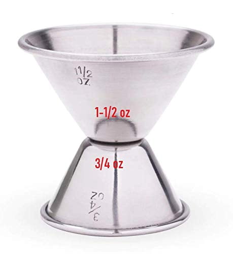 (6-PCS-3/4 & 1-1/2 Ounce) Jiggers Double Sided Stainless Steel Portion ...