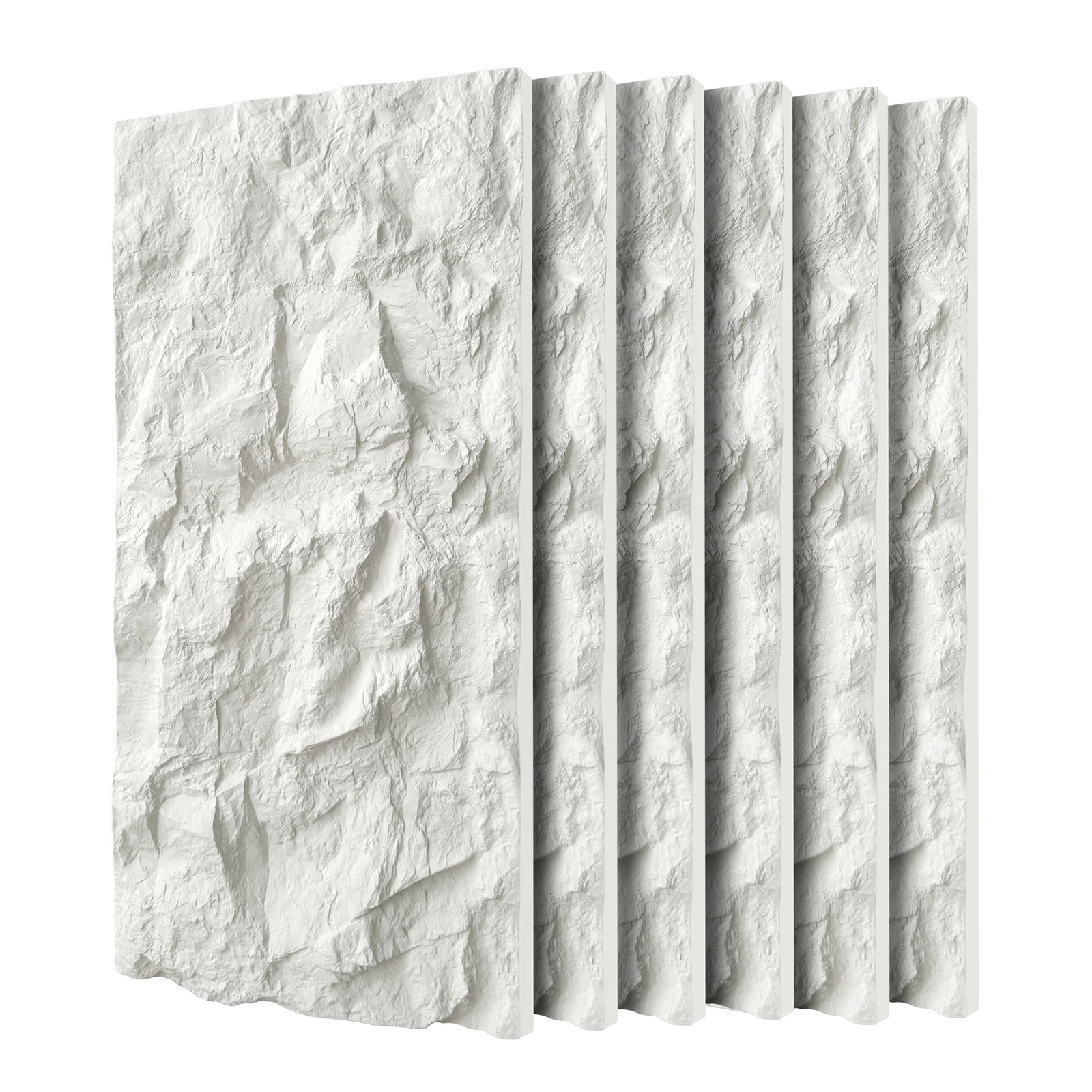 6 PCS 3D Faux Stone Wall Panels, 47.24" × 23.62", Wainscoting Panel for ...