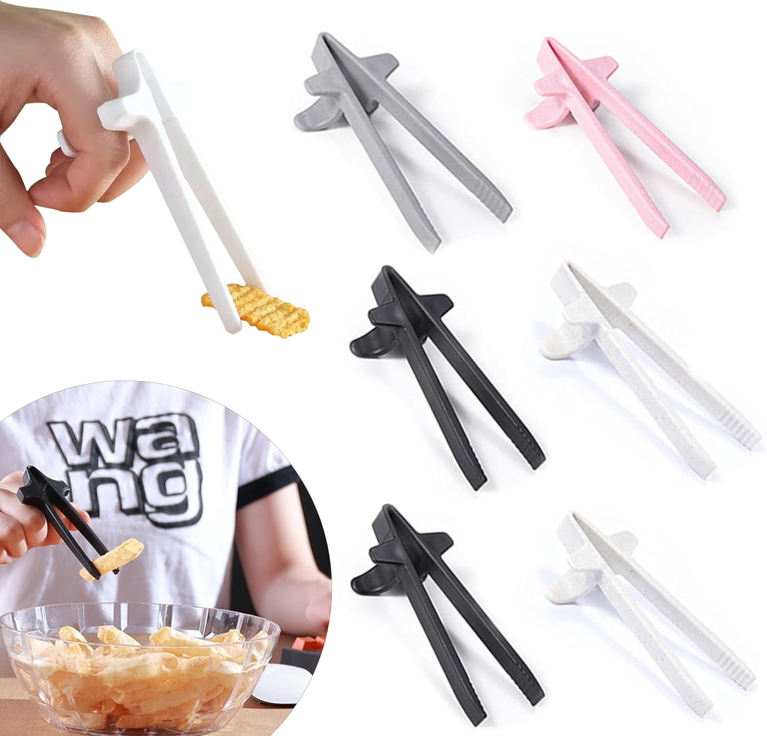 6 PCS & 4 COLORS! Gamer Finger Chopsticks, Gaming Snack Solution ...