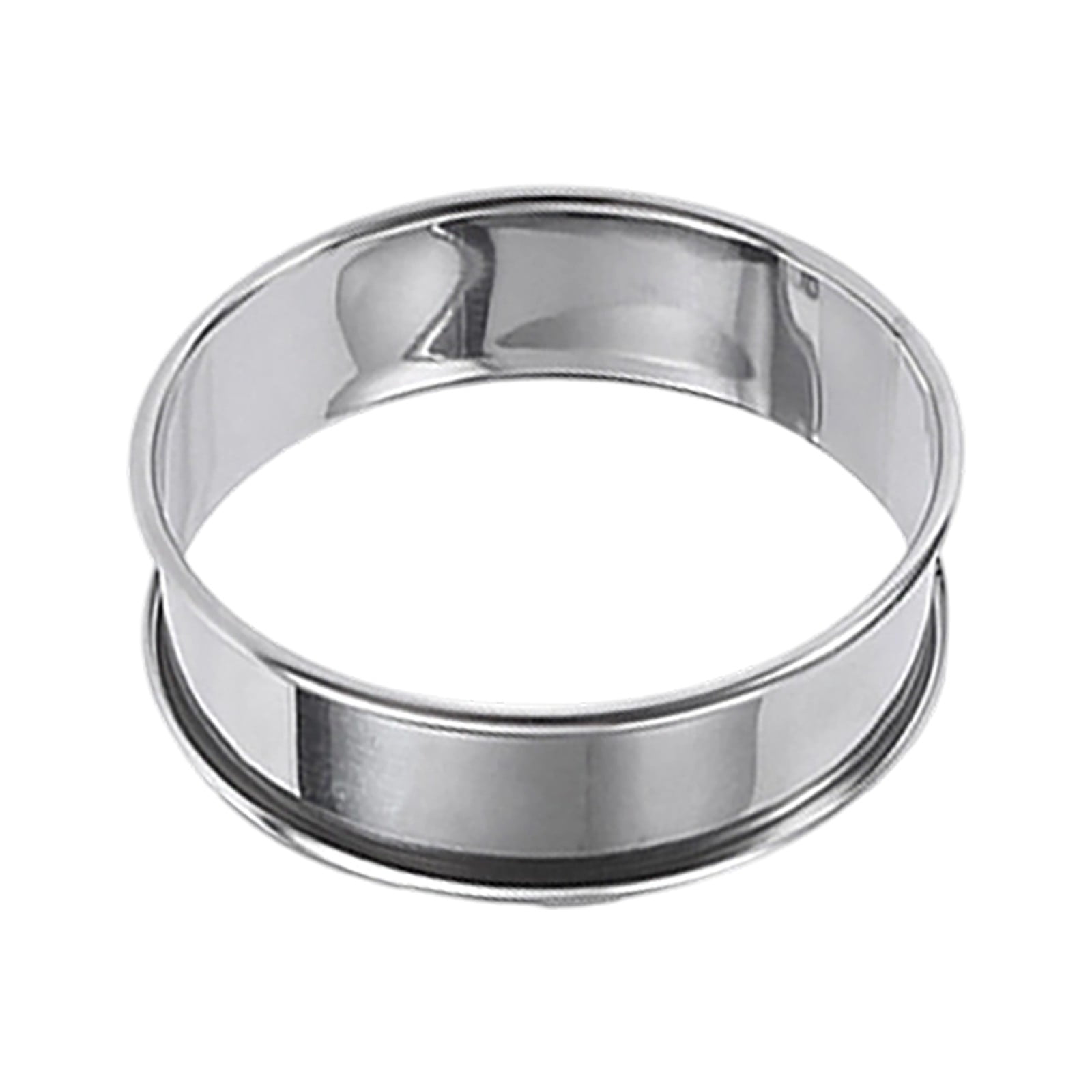 6 PCS 4 Inch Stainless Steel English Muffin Rings - Double Rolled ...