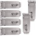 6 PCS 5 Inch Door Hasp Latch, Stainless Steel Padlock Hasp, 2mm Extra ...