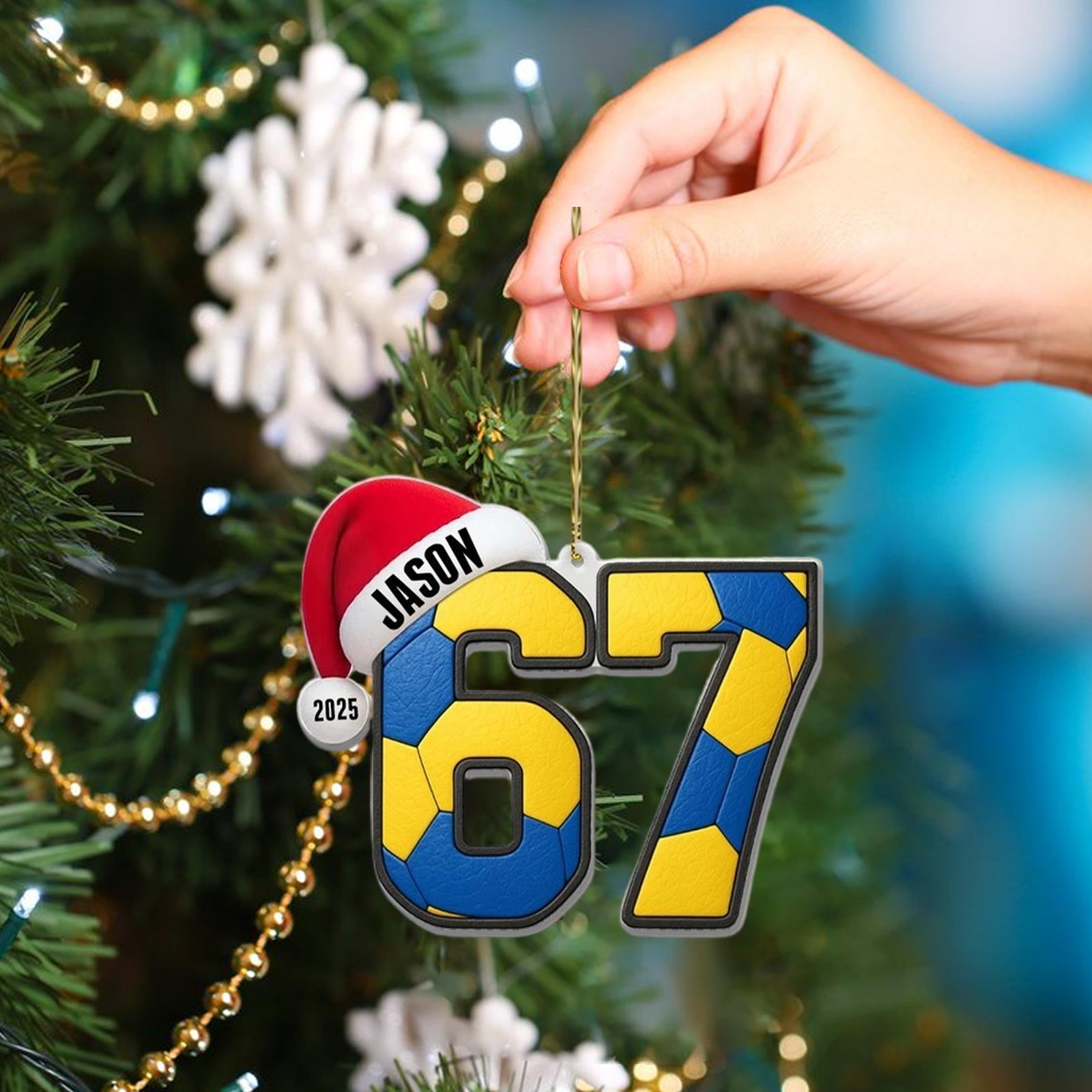 6 PCS 67 Ornament Personalized Six Seven Ornament 2025, Custom Acrylic Decoration, Funny Slang ...