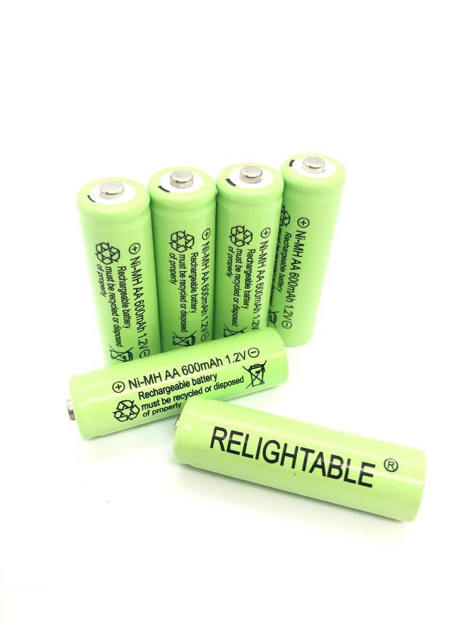 6-PCS AA 600mAh Ni-Mh Rechargeable Batteries RELIGHTABLE Solar Path ...