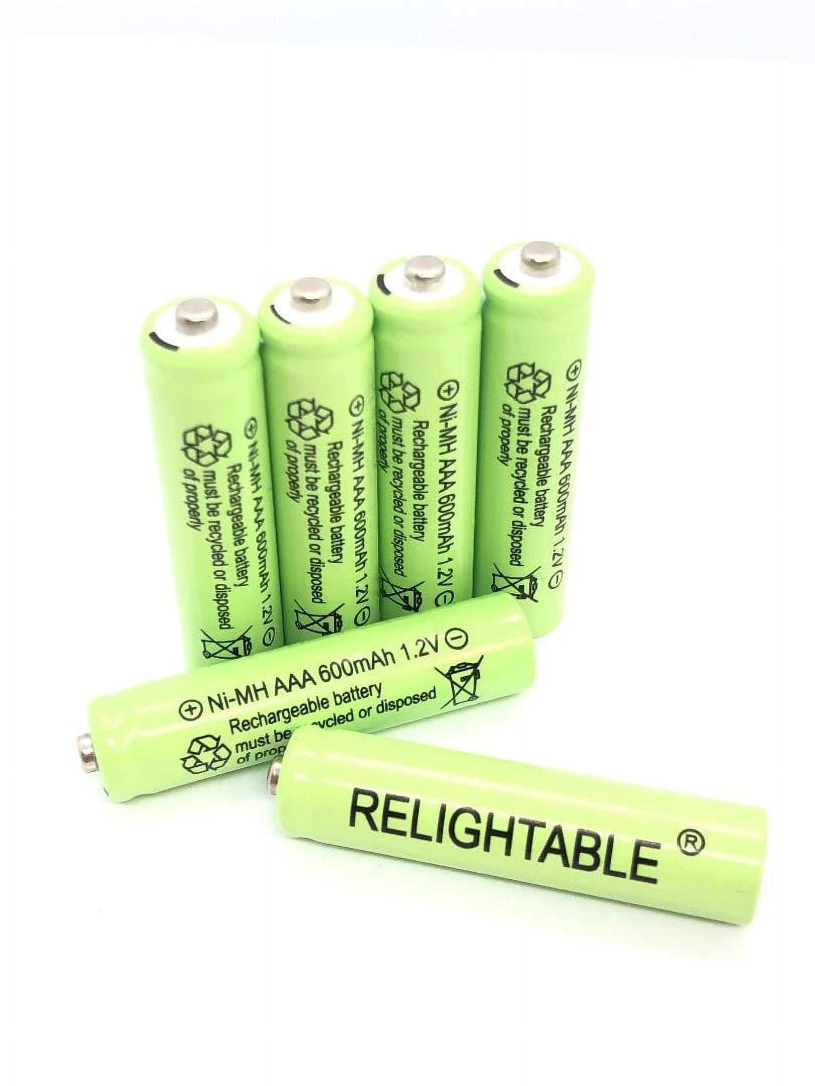 6-PCS AAA 1.2V 600mAh Ni-Mh Rechargeable Batteries NiMh Solar Path ...