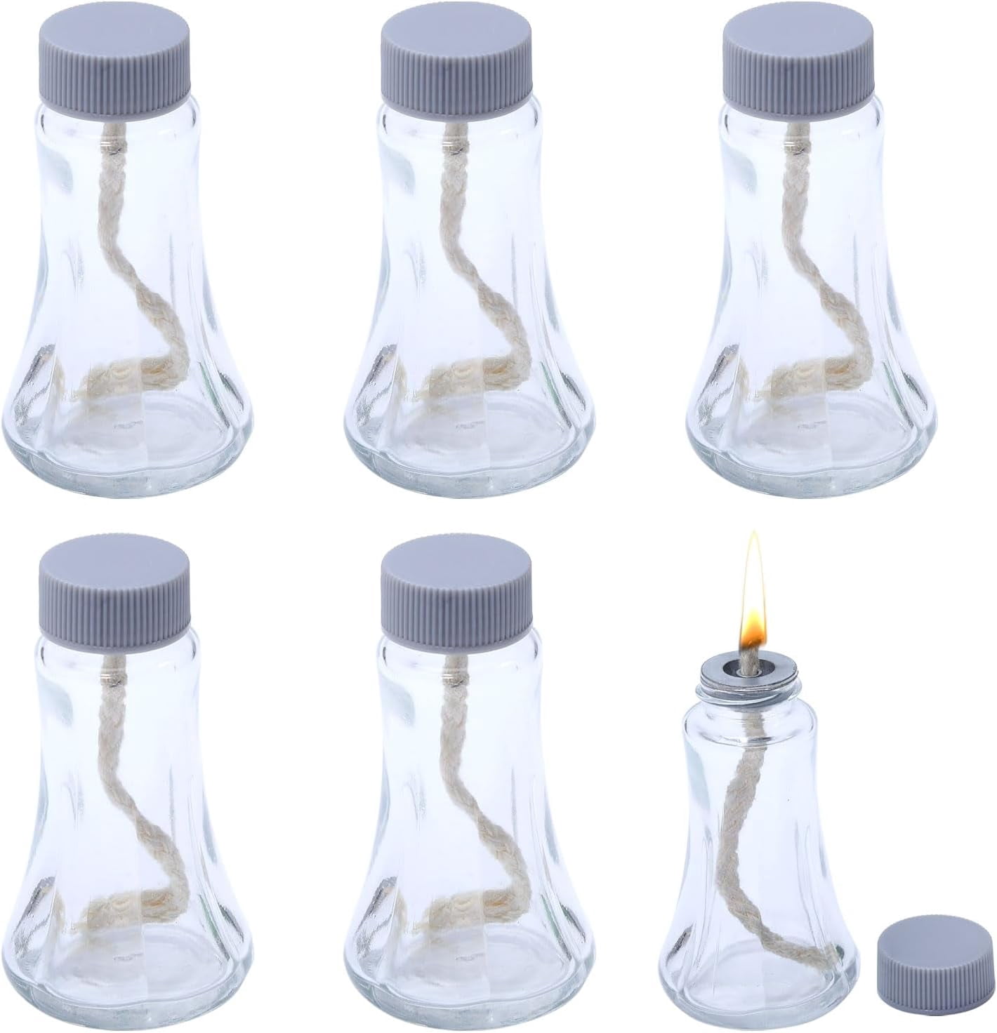 6 PCS Alcohol Lamp Glass Alcohol Burner Lamp Small Glass Alcohol Burner ...