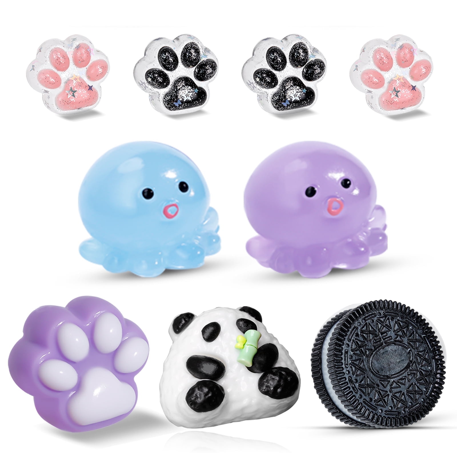 6 PCS Angerbaby Sticky Squishy Toy Pack – Includes Cat Paw, Biscuit ...