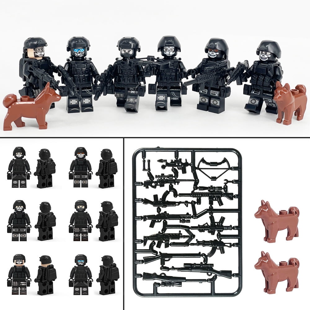 6 PCS Black Ghost Special Forces Minifigures Building Blocks Toys Set ...