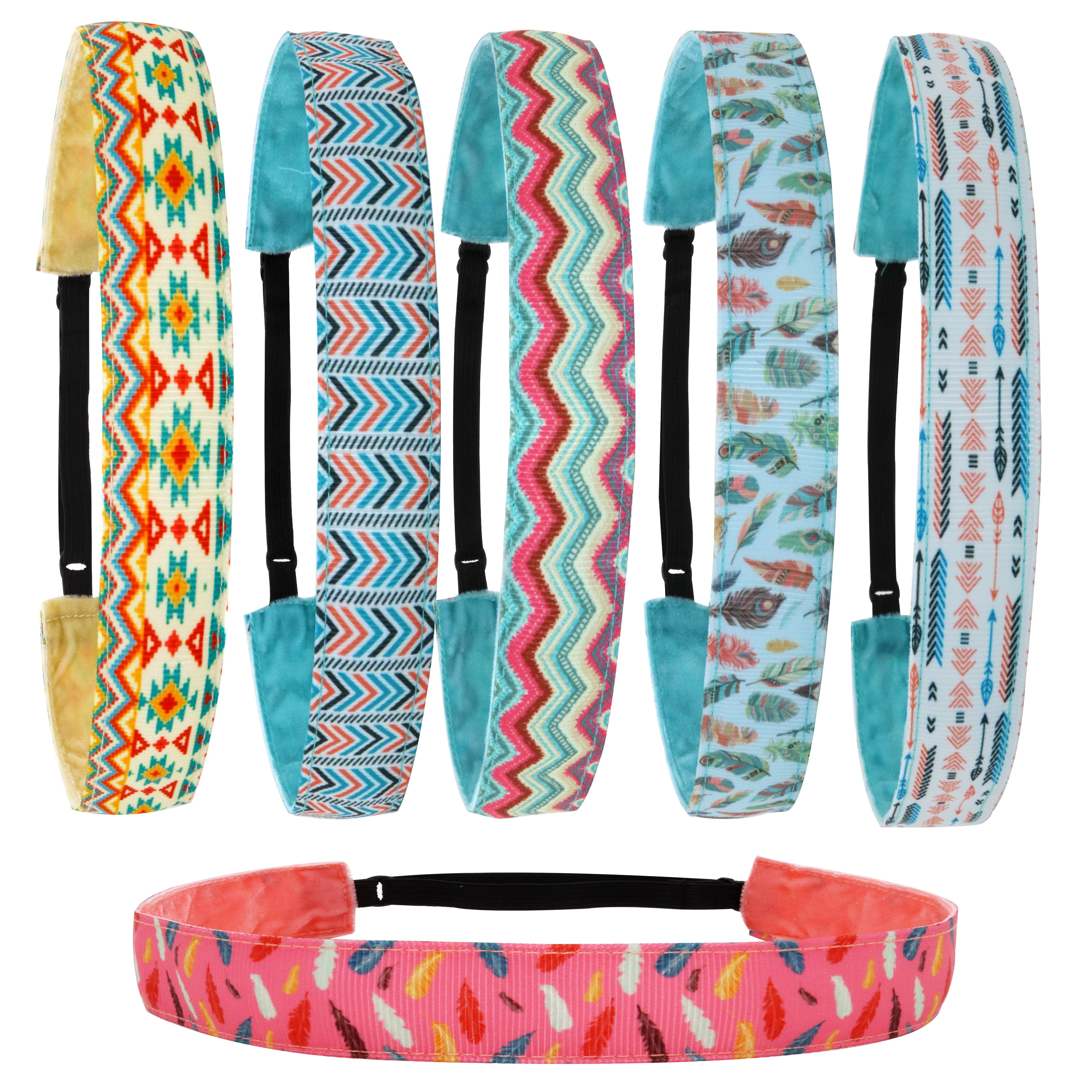 6 PCS Boho Headbands for Girls - Bohemian Style Hair Bands - Hair ...