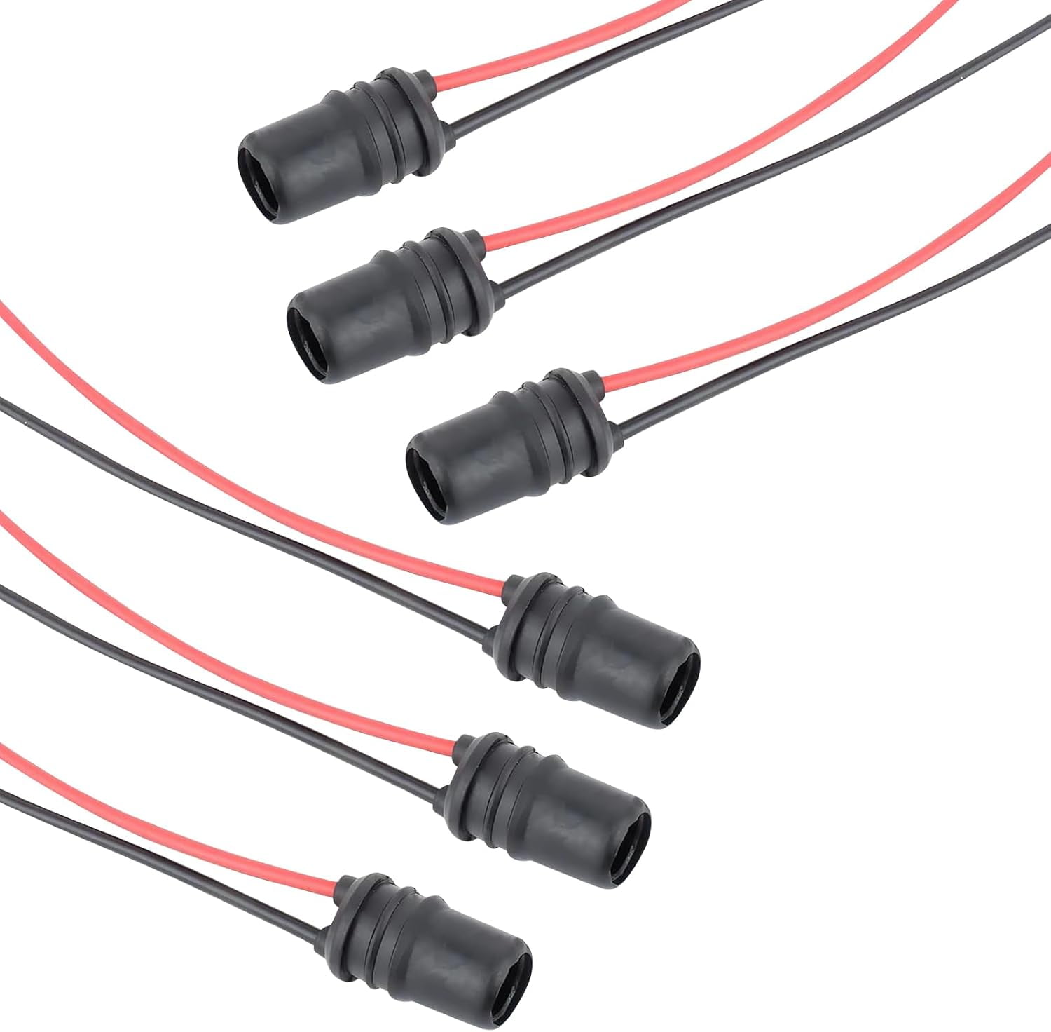 6 PCS Car 194 Bulb Socket, T10 Socket Pre-Wired Connector with ...