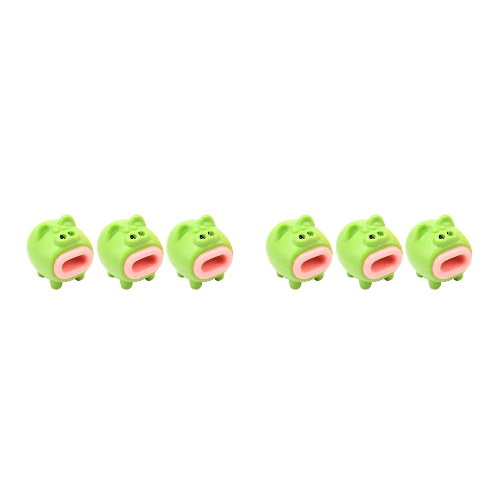 6 PCS Cartoon Pig Vent Toys Creative PVC Pig Decompression Toys Funny ...