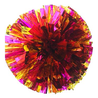Chass√© Metallic Cheerleading Poms - Baton Handle, Red, for ...