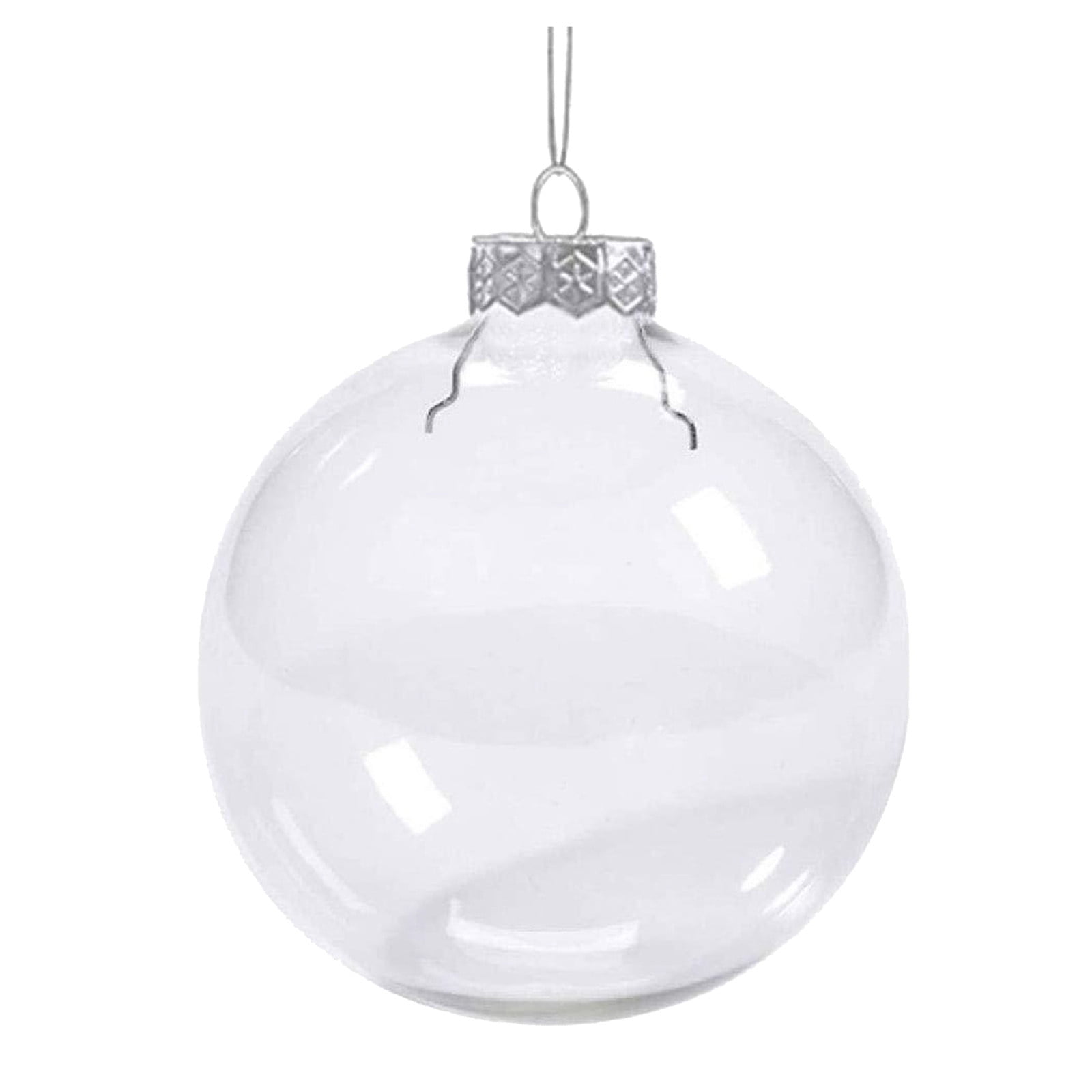 6 PCS Clear Plastic Ornaments 6cm Christmas Ornament for Crafts ...