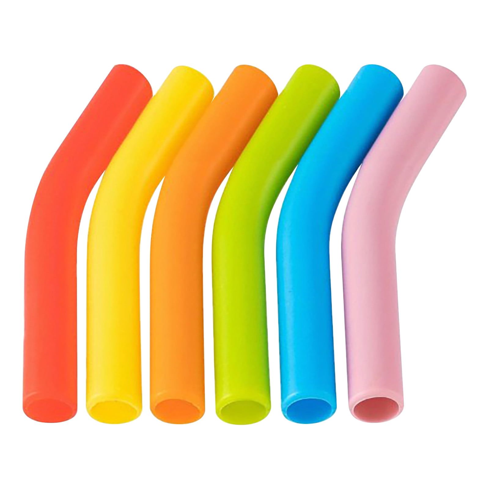6 PCS Colored Silicone Straw Cover Set, 5/16 IN Wide(8mm Outer Diameter ...