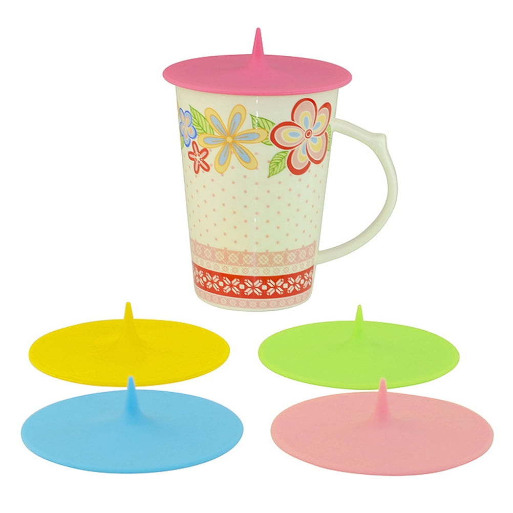 6 PCS Cup Cover Dust-proof Cup Lids Suction Seal Cup Lids Coffee Cup ...