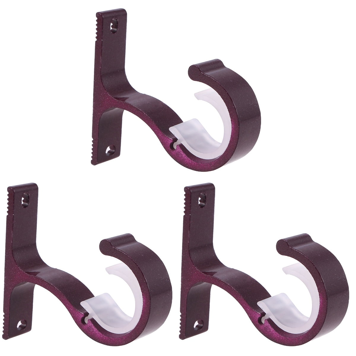 6 PCS Curtain Bracket Aluminum Alloy Rod Heavy Ceiling Mounting ...