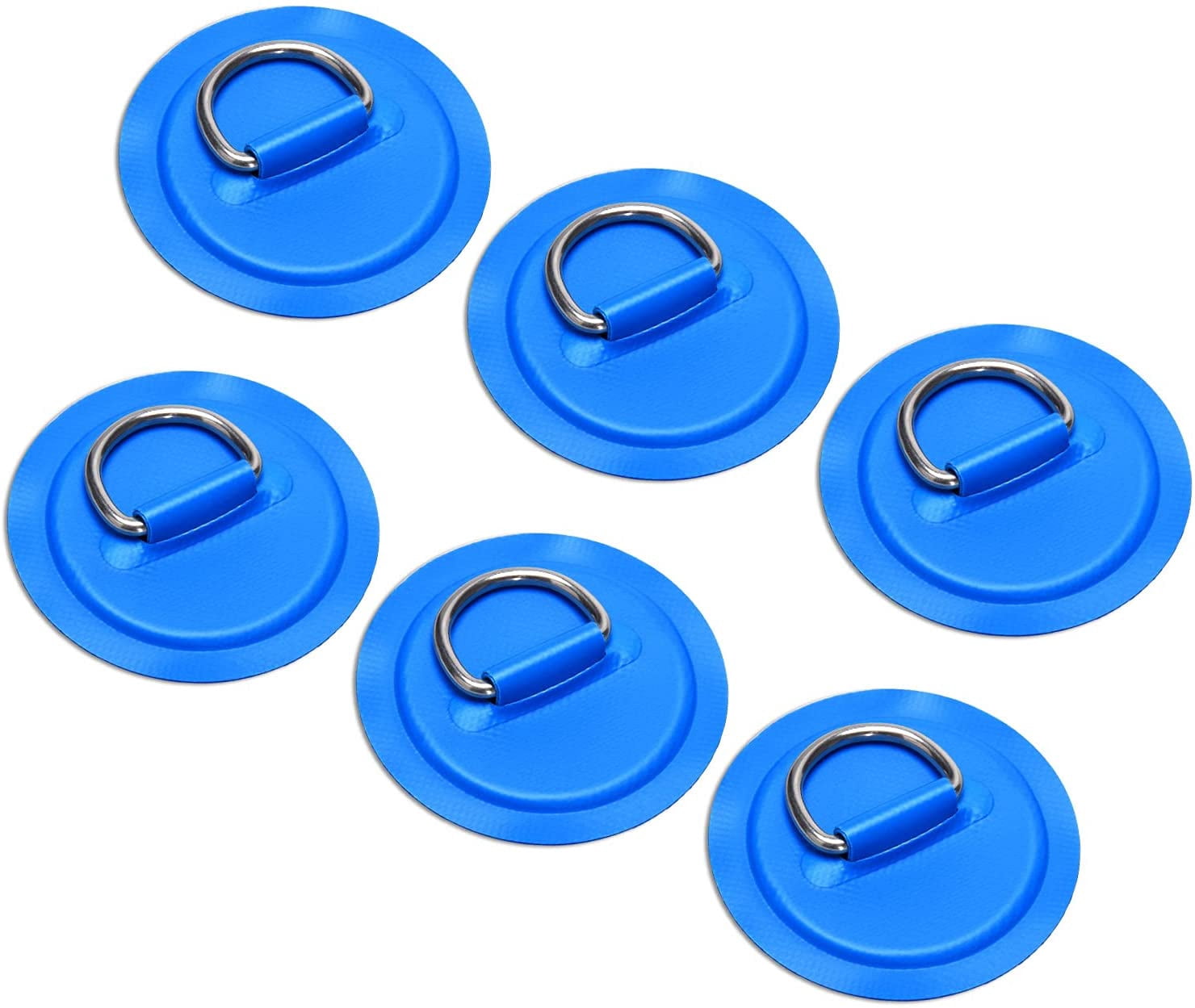 6 PCS D-Ring Patch for Inflatable Boat Kayak Dinghy SUP, D-Ring PVC ...