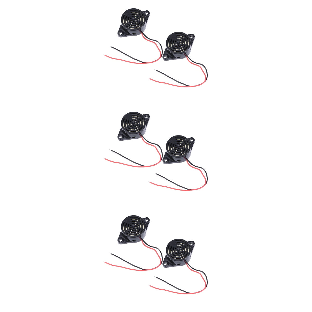 6 PCS DC 3-24V 90DB Small Enclosed Electronic Continuous Buzzer Alarms ...