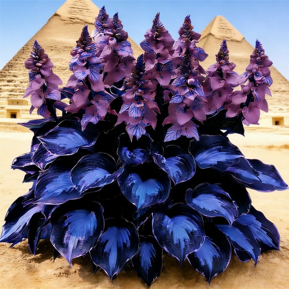 6 PCS Easy to Grow-Meet Midnight Blue Heart-Blue Hosta-Bulbs For ...