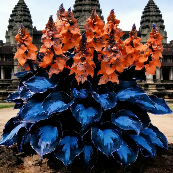 6 PCS Easy to Grow-Meet Midnight Blue Heart-Blue Hosta-Bulbs For ...