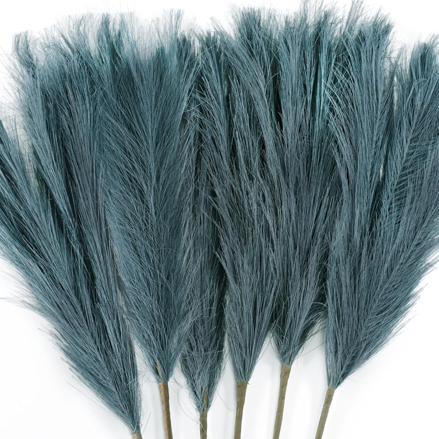 6 PCS Faux Pampas Grass Arrangement - 18"/45cm Artificial Fluffy ...