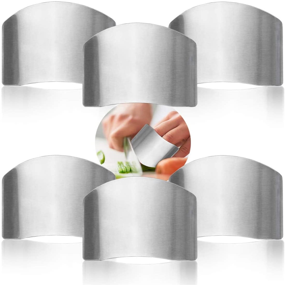 6 PCS Finger Guard For Cutting Kitchen Tool Finger Guard Stainless ...