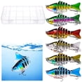 6 Pack 7-Segment Jointed Fishing Lures with Carry Case – Lifelike ...