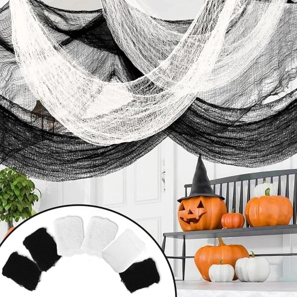 6 PCS Halloween Creepy Cloth - Halloween Decorations 30x70 Inch ...
